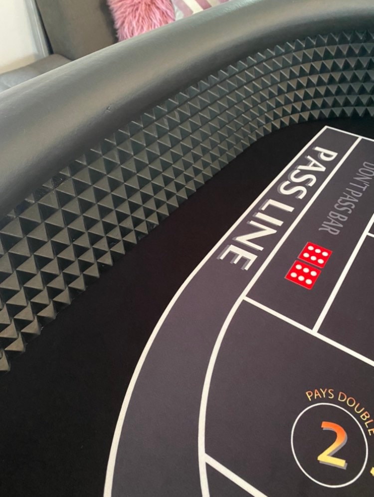Craps Table With Drink Ledge & Diamond Walls - Etsy