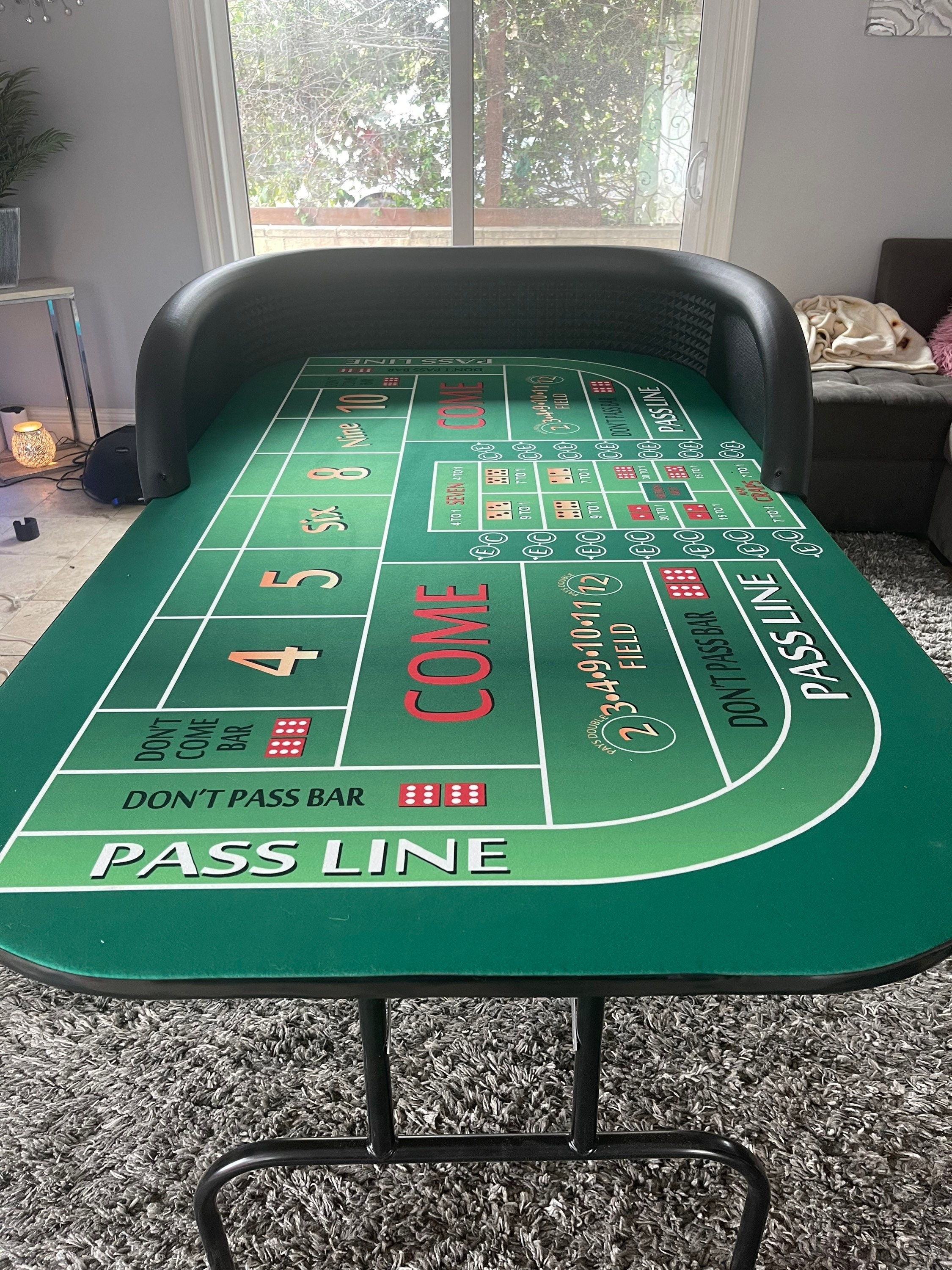 Off the Diamond Wall Craps Table With Folding Legs - Etsy
