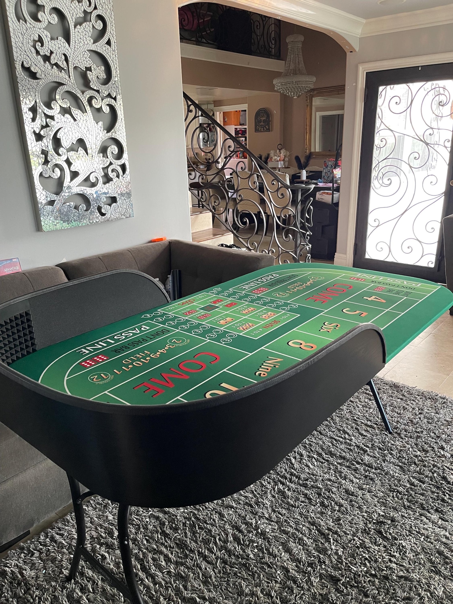 Off the Diamond Wall Craps Table With Folding Legs - Etsy