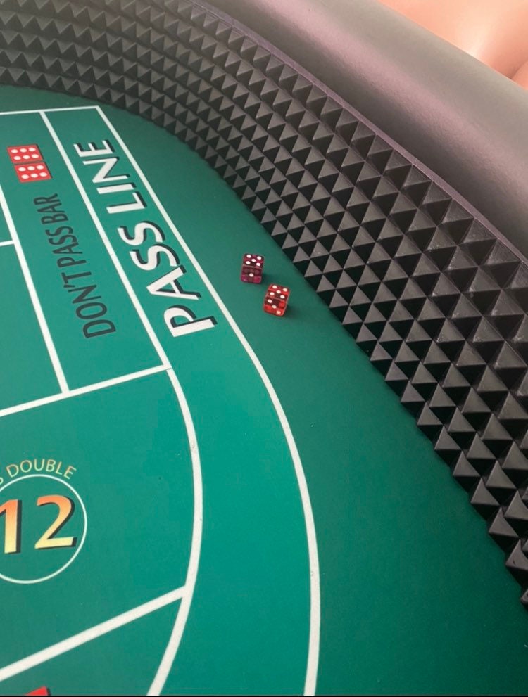 Off the Diamond Wall Craps Table With Folding Legs - Etsy