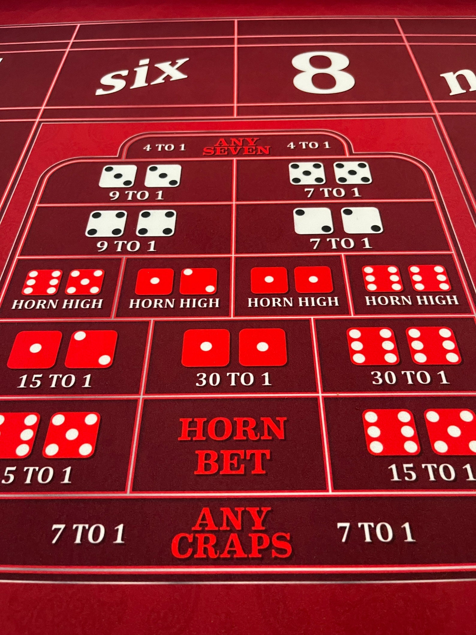 Chardonnay Craps Table With Drink Ledge & Folding Legs - Etsy