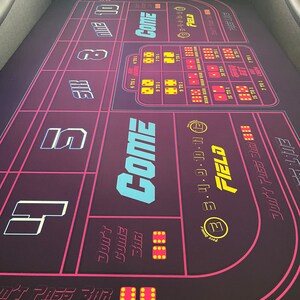 Purple Craps Table With Diamond Walls and Folding Legs - Etsy