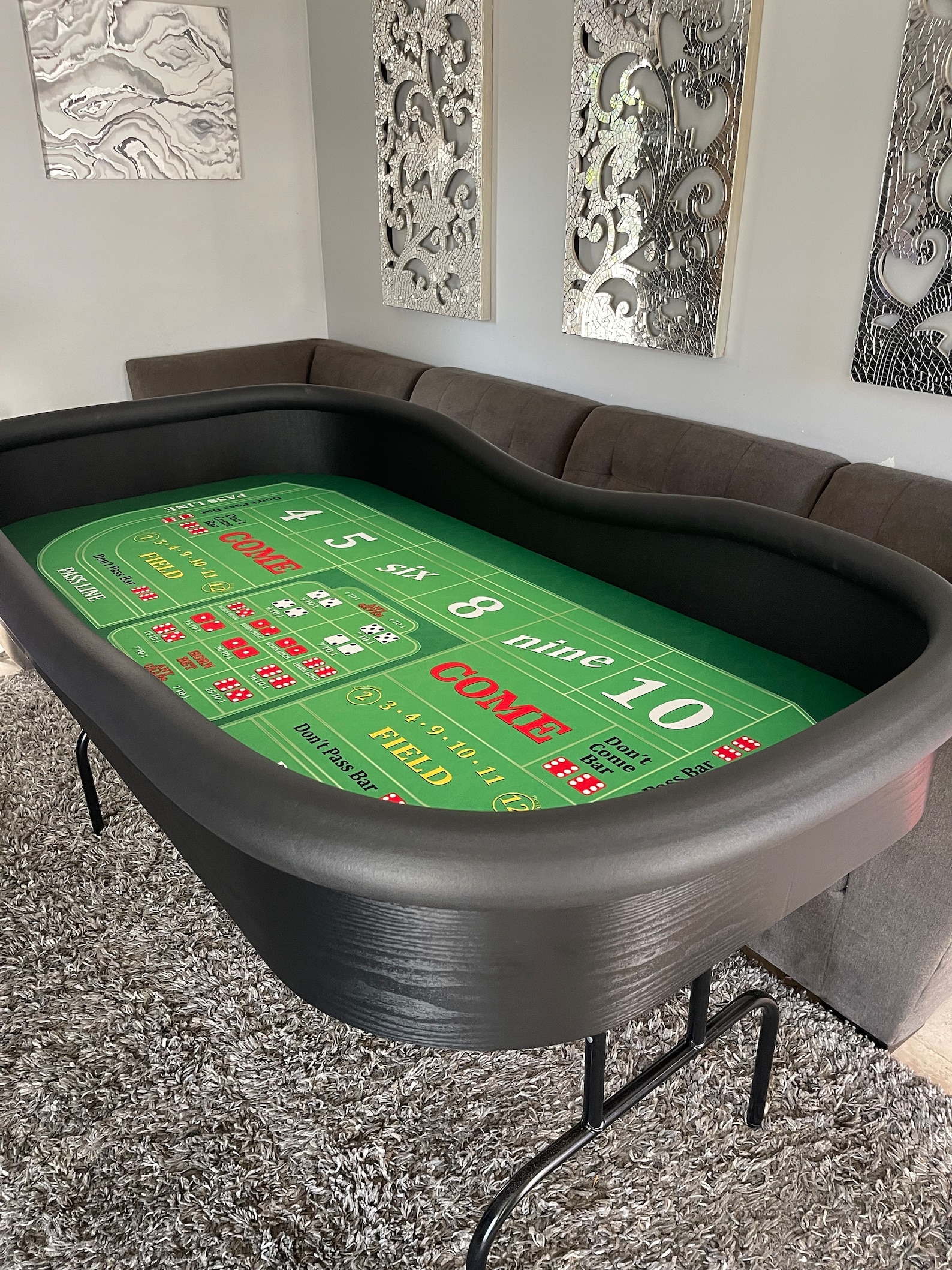 Craps Table With Folding Legs / Perfect for Home - Etsy