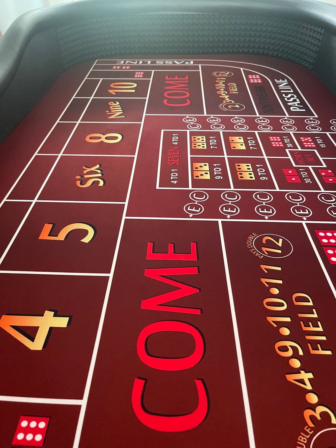 Sharp Burgundy Craps Table With Diamond Walls and Folding Legs - Etsy