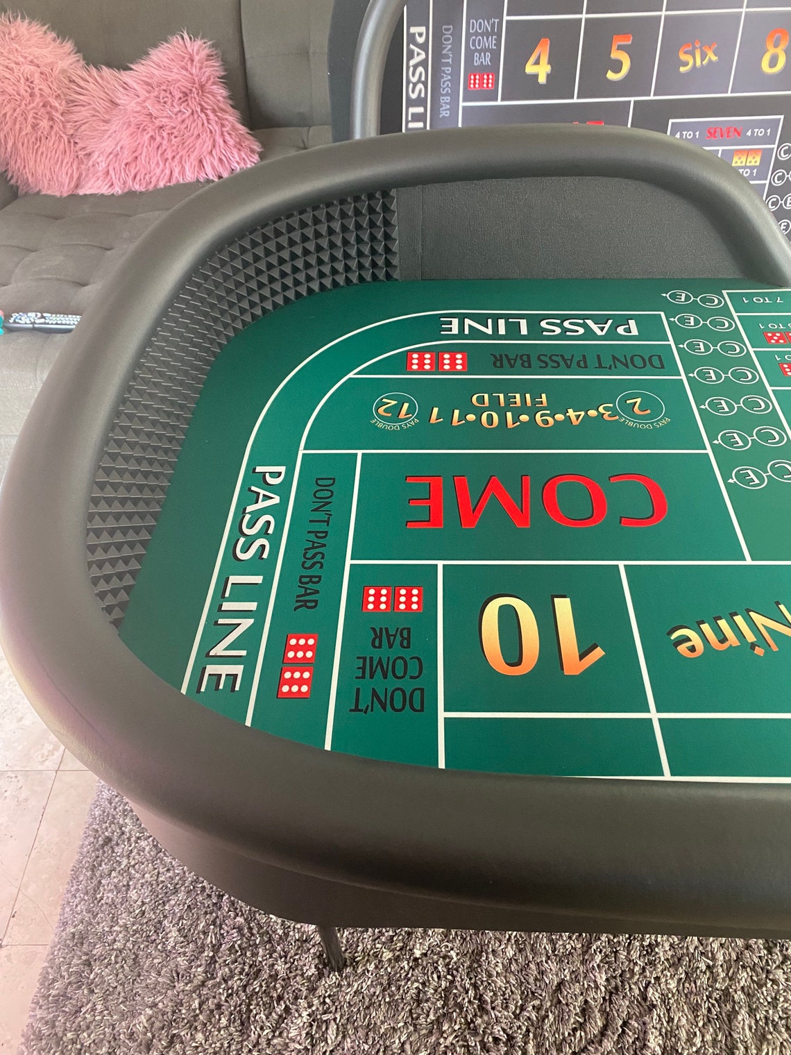 Off the Diamond Wall Craps Table With Folding Legs - Etsy
