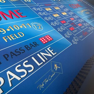 94 Inches X 46.5 Inches Blue Craps Table With Folding Legs, “all Tall ...