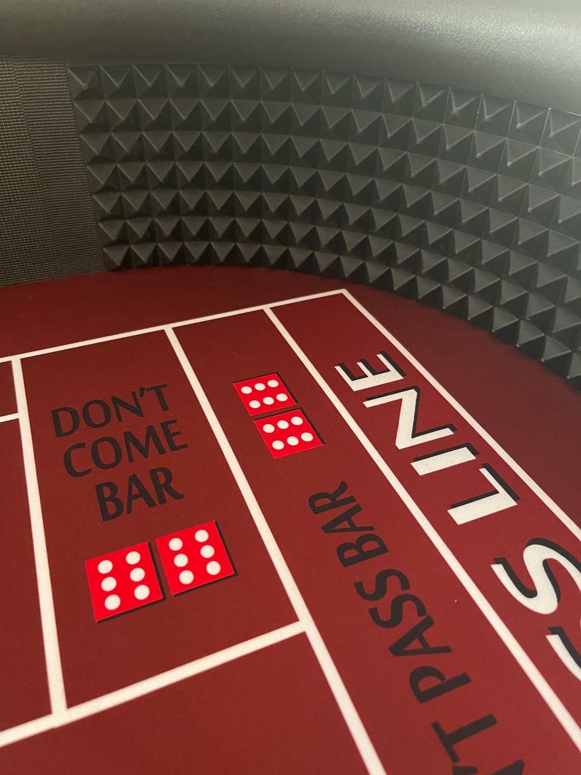 Sharp Burgundy Craps Table With Diamond Walls and Folding Legs - Etsy