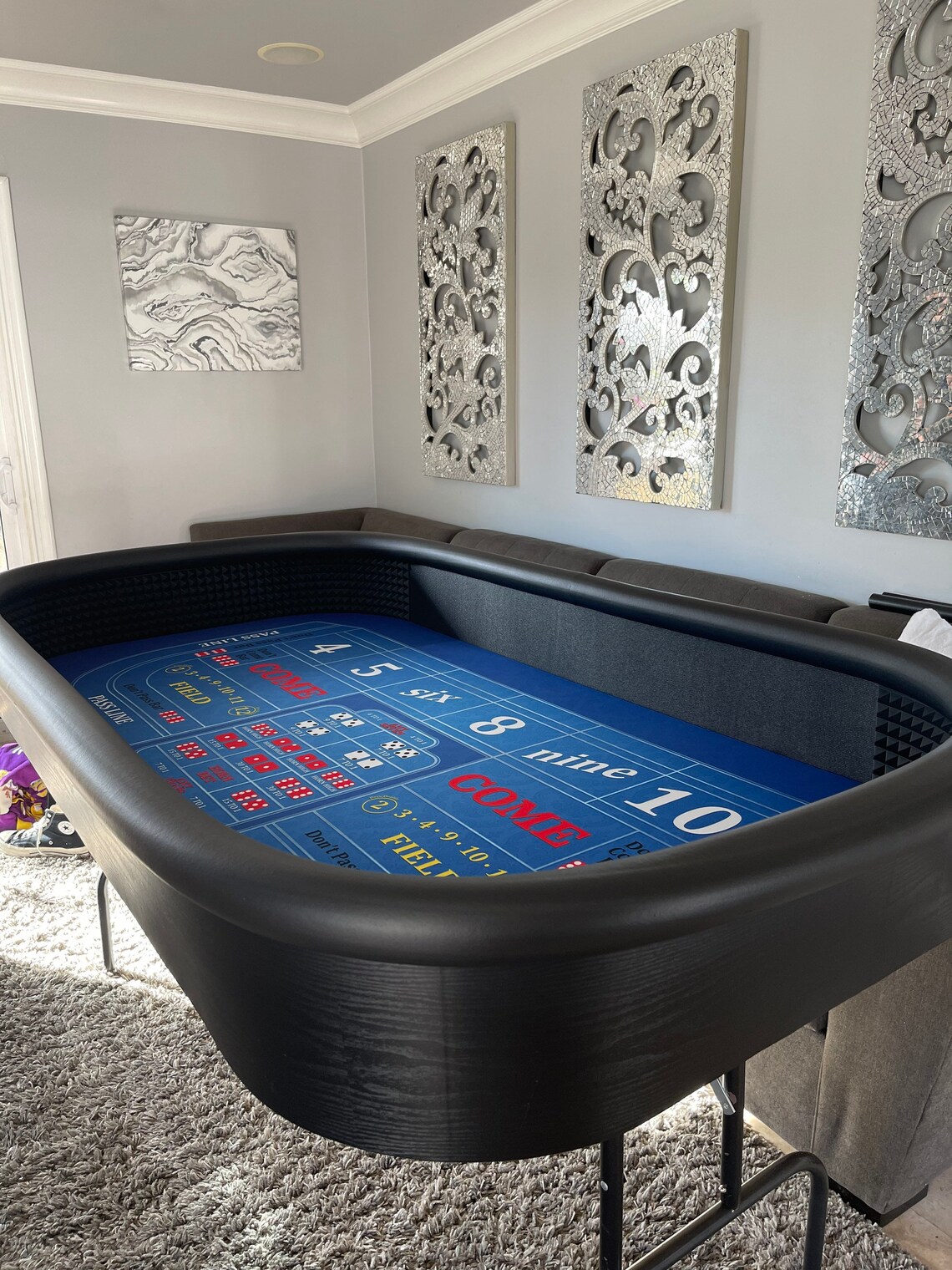 Blue Diamond Craps Table With Folding Legs | Etsy