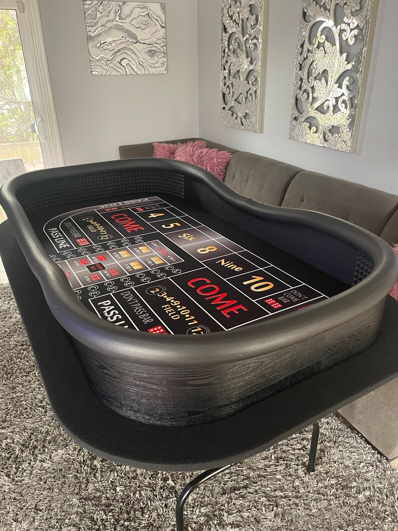 Craps Table With Drink Ledge & Diamond Walls. - Etsy