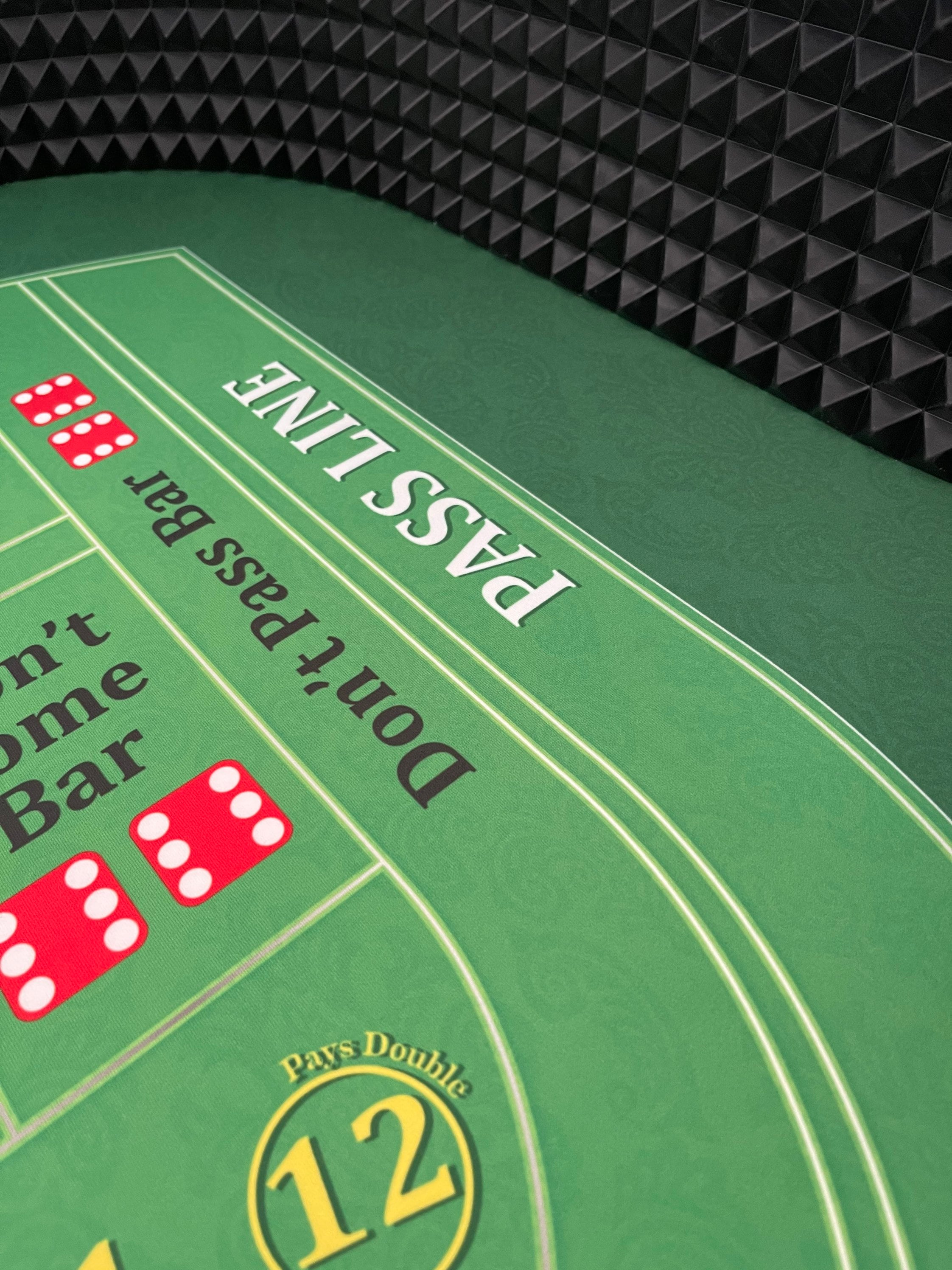 Sharp Craps Table With Diamond Walls, Green Felt, and Folding Legs - Etsy