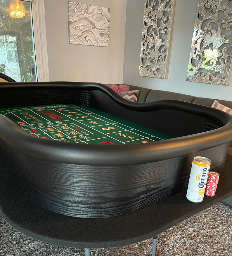 Craps Table With Drink Ledge Diamond Walls & Folding Legs - Etsy