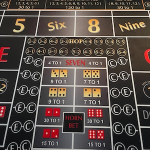 Craps Table ATS and Hop Bets, Drink Ledge, Diamond Walls, & Folding ...