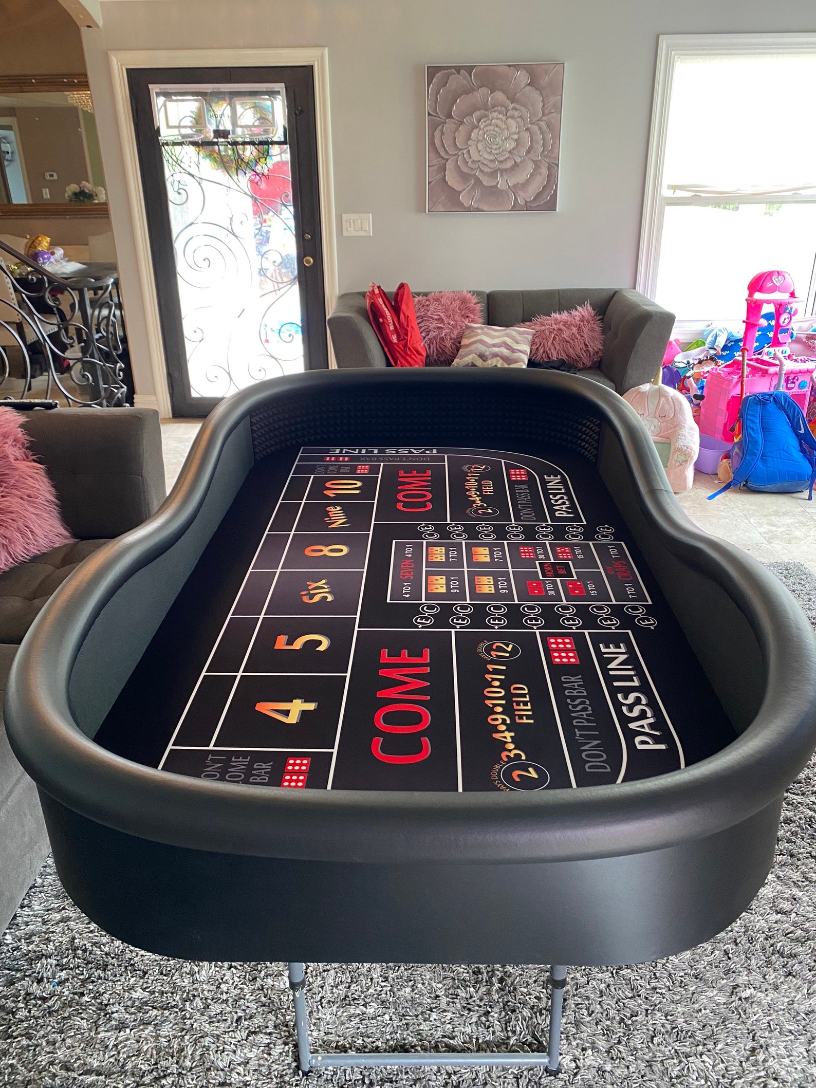 Sharp Craps Table With Diamond Walls and Folding Legs - Etsy