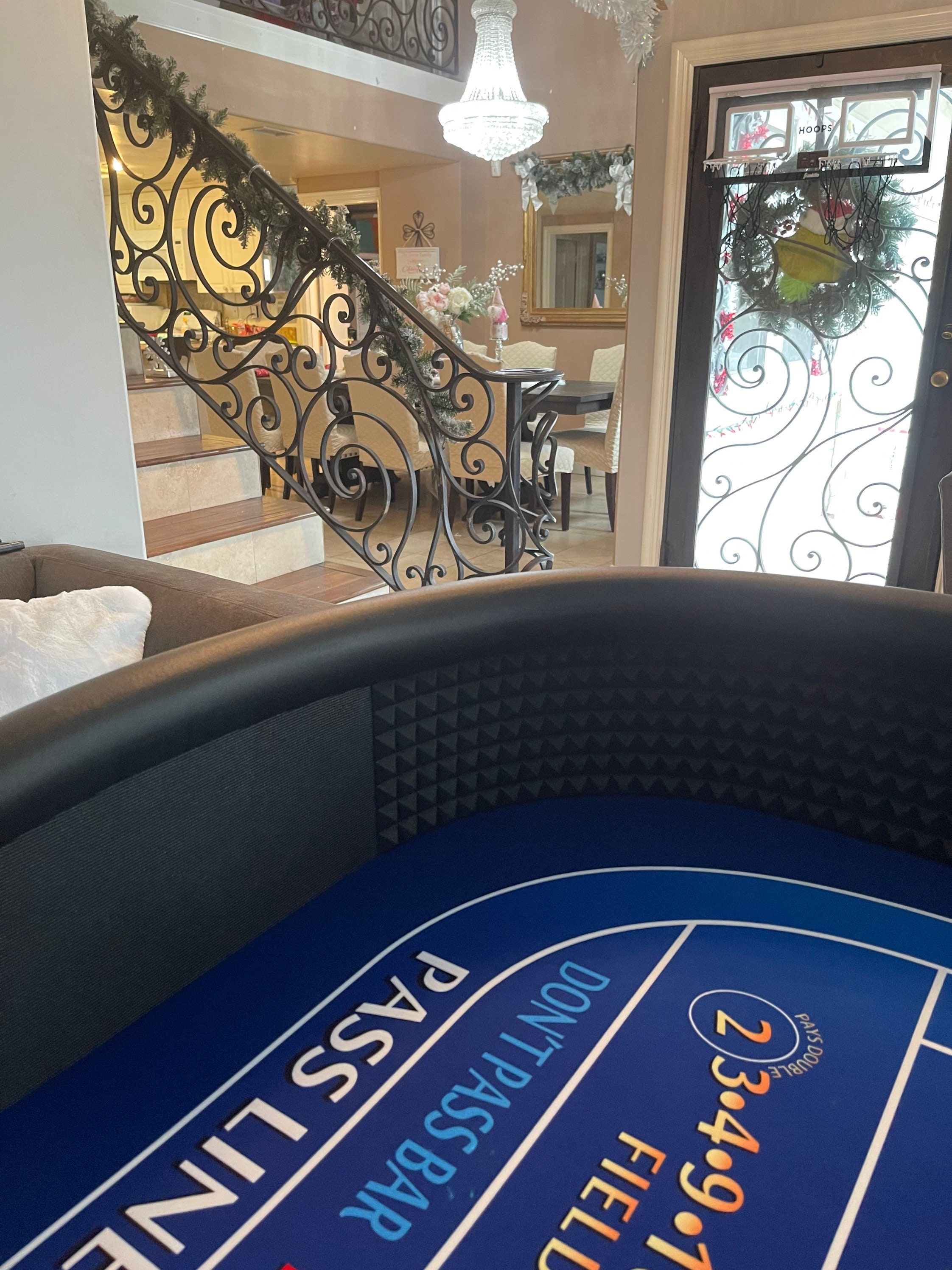 Craps Table With Drink Ledge, Diamond Walls, & Folding Legs - Etsy