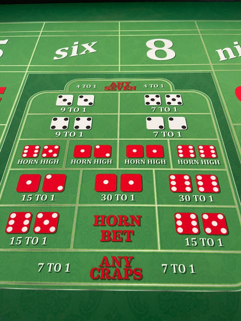 Sharp Craps Table With Diamond Walls, Green Felt, and Folding Legs - Etsy