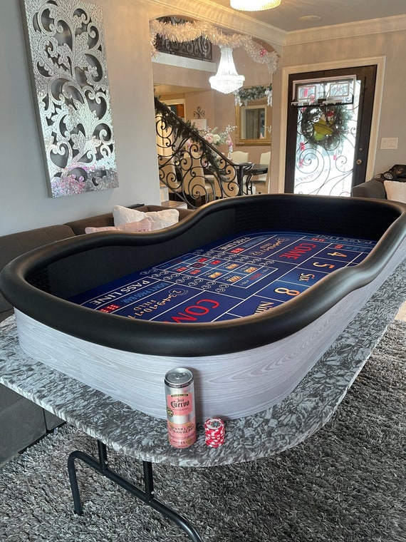 Craps Table With Drink Ledge Diamond Walls & Folding Legs | Etsy