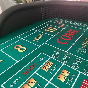Off the Diamond Wall Craps Table With Folding Legs - Etsy