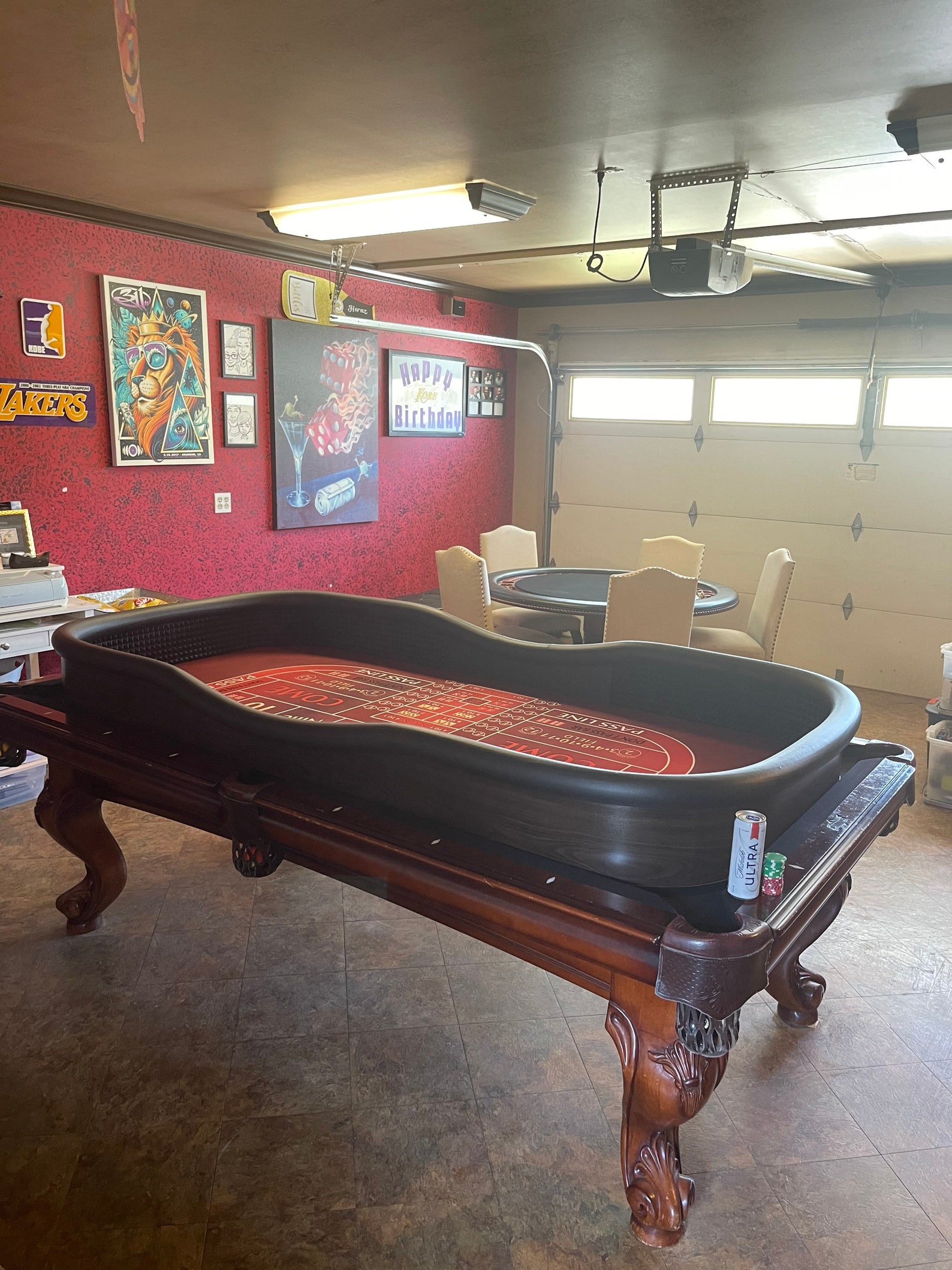 Craps Table Top With Diamond Walls for an 8 Foot Pool Table - Etsy