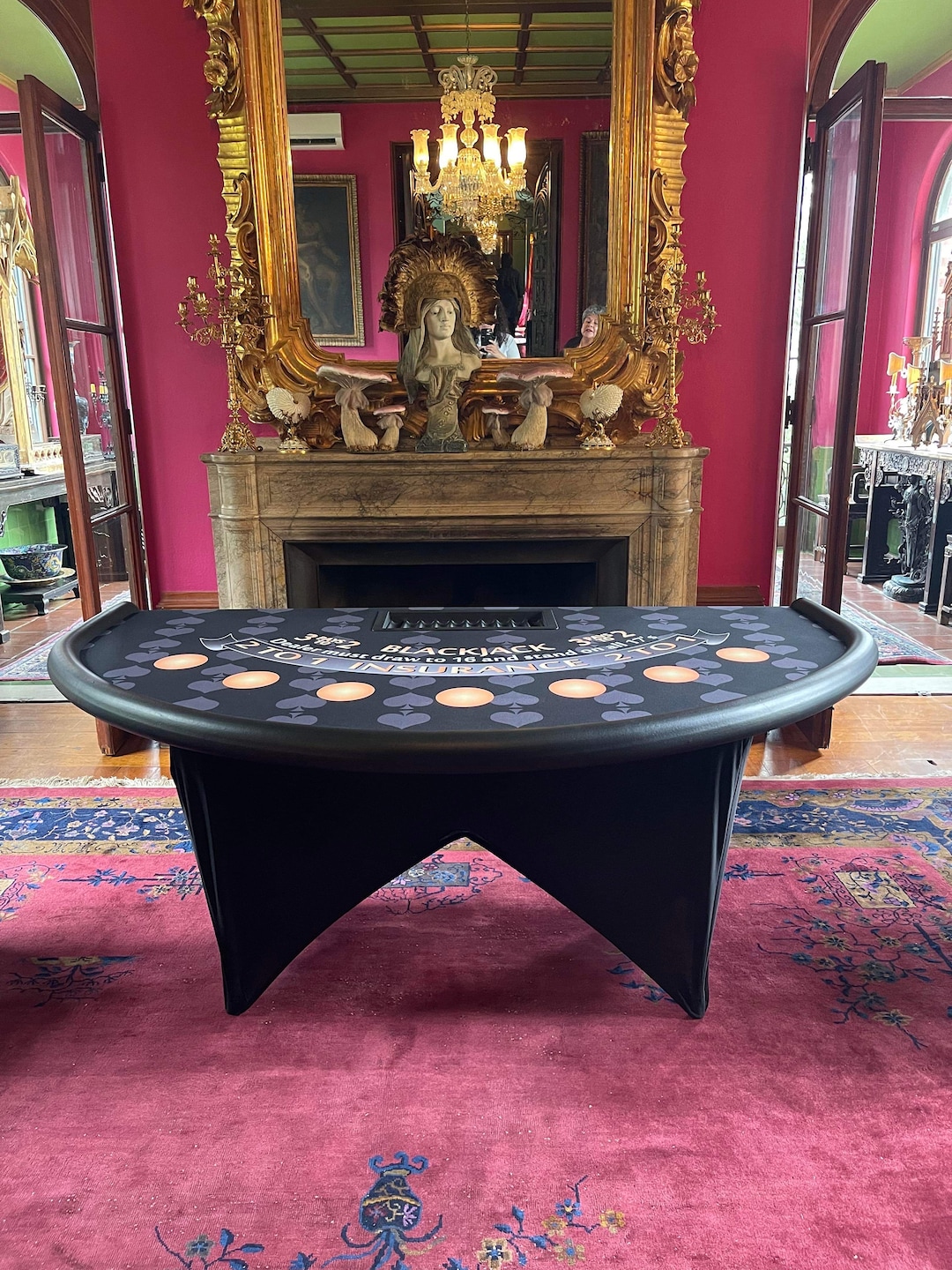 2 in 1 Blackjack & Craps Table Top With Folding Table and Cover - Etsy