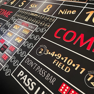 Craps Table ATS and Hop Bets, Drink Ledge, Diamond Walls, & Folding ...