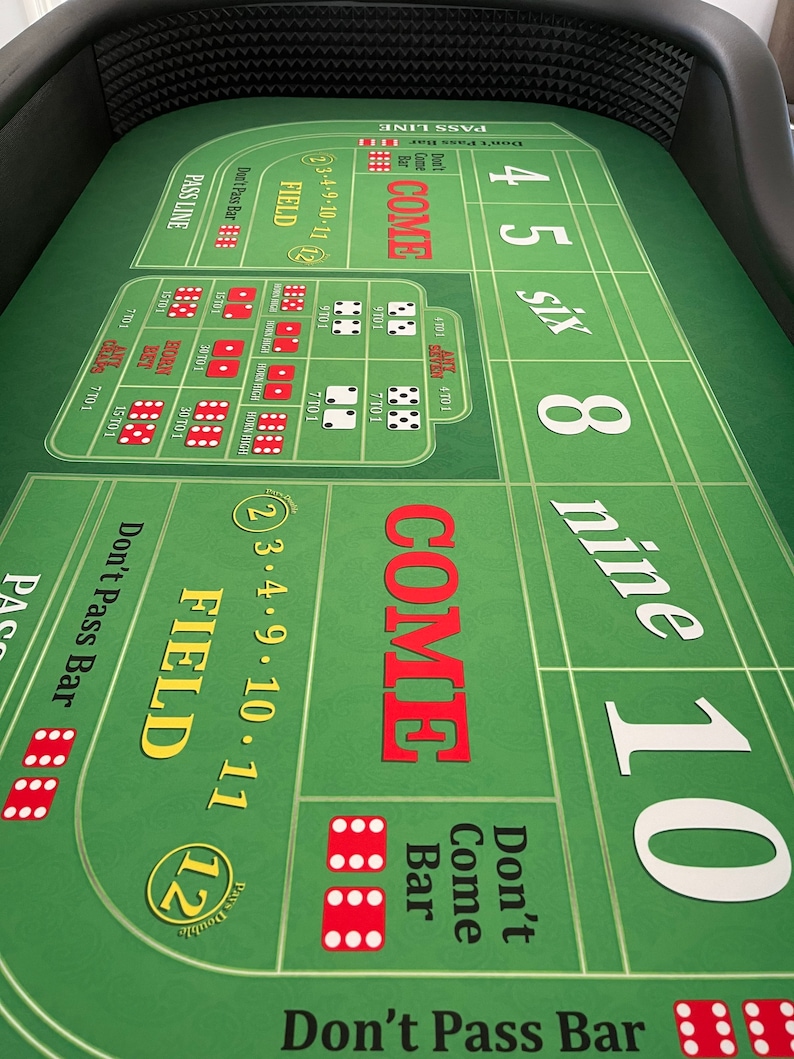 Sharp Craps Table With Diamond Walls Green Felt and Folding - Etsy