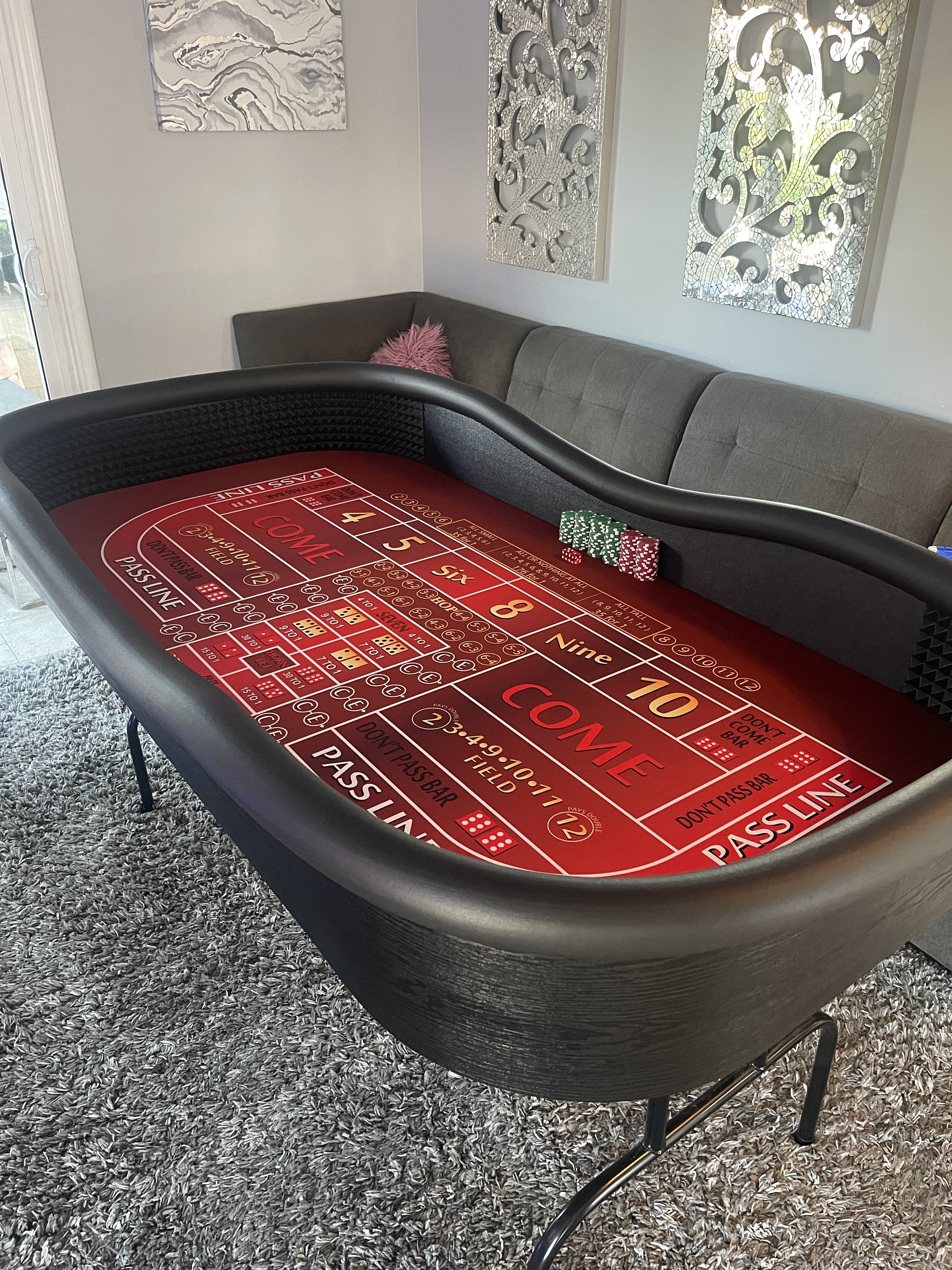 ATS (all Tall Small) & Hop Bets Craps Table, Rubber Diamond Walls, and ...