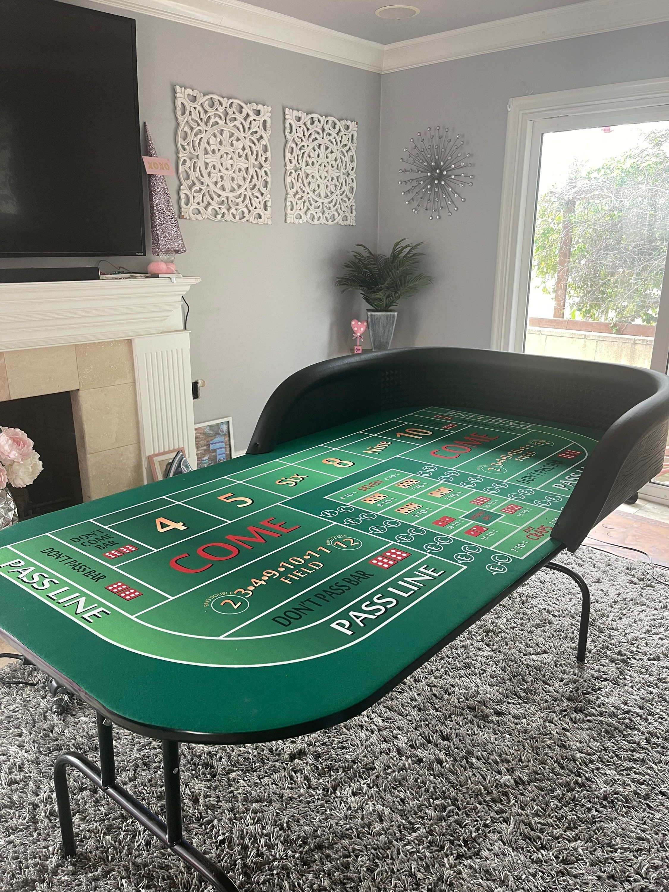 Off the Diamond Wall Craps Table With Folding Legs - Etsy