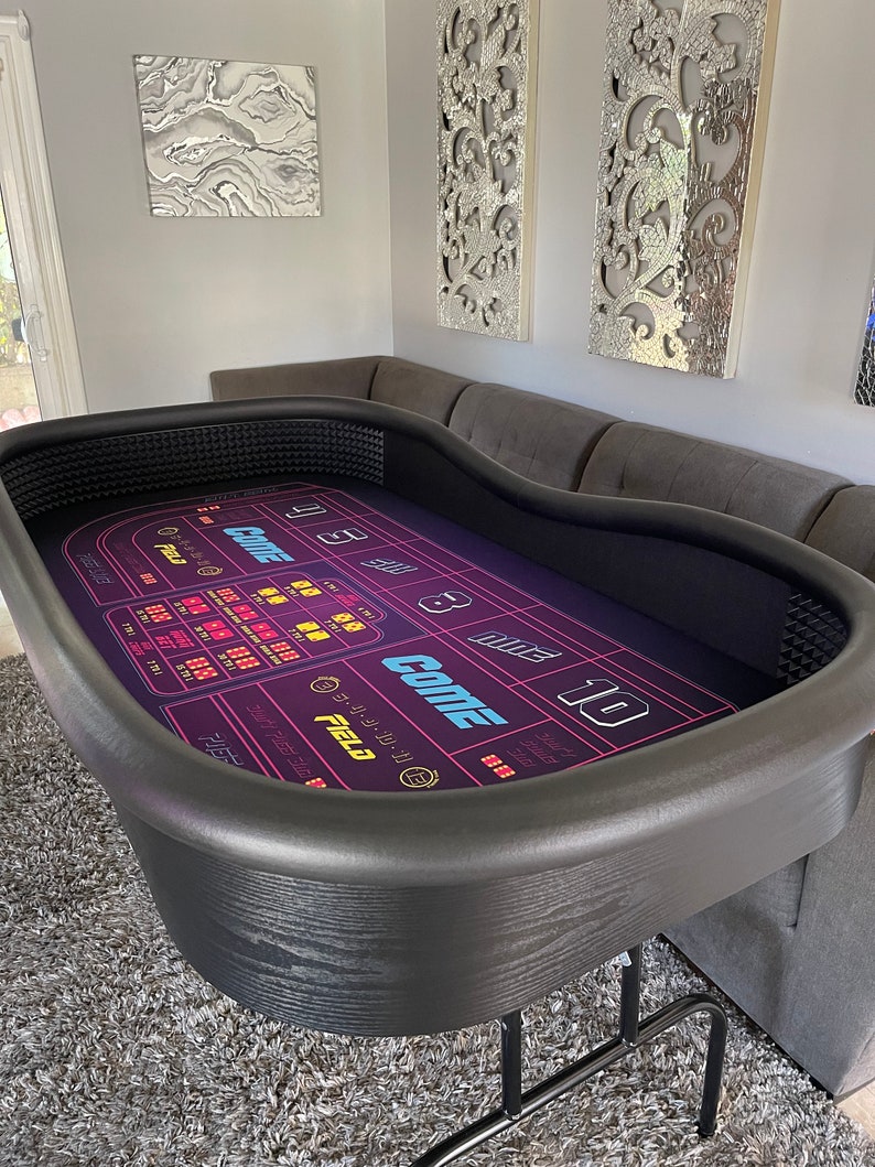 Purple Craps Table With Diamond Walls and Folding Legs - Etsy