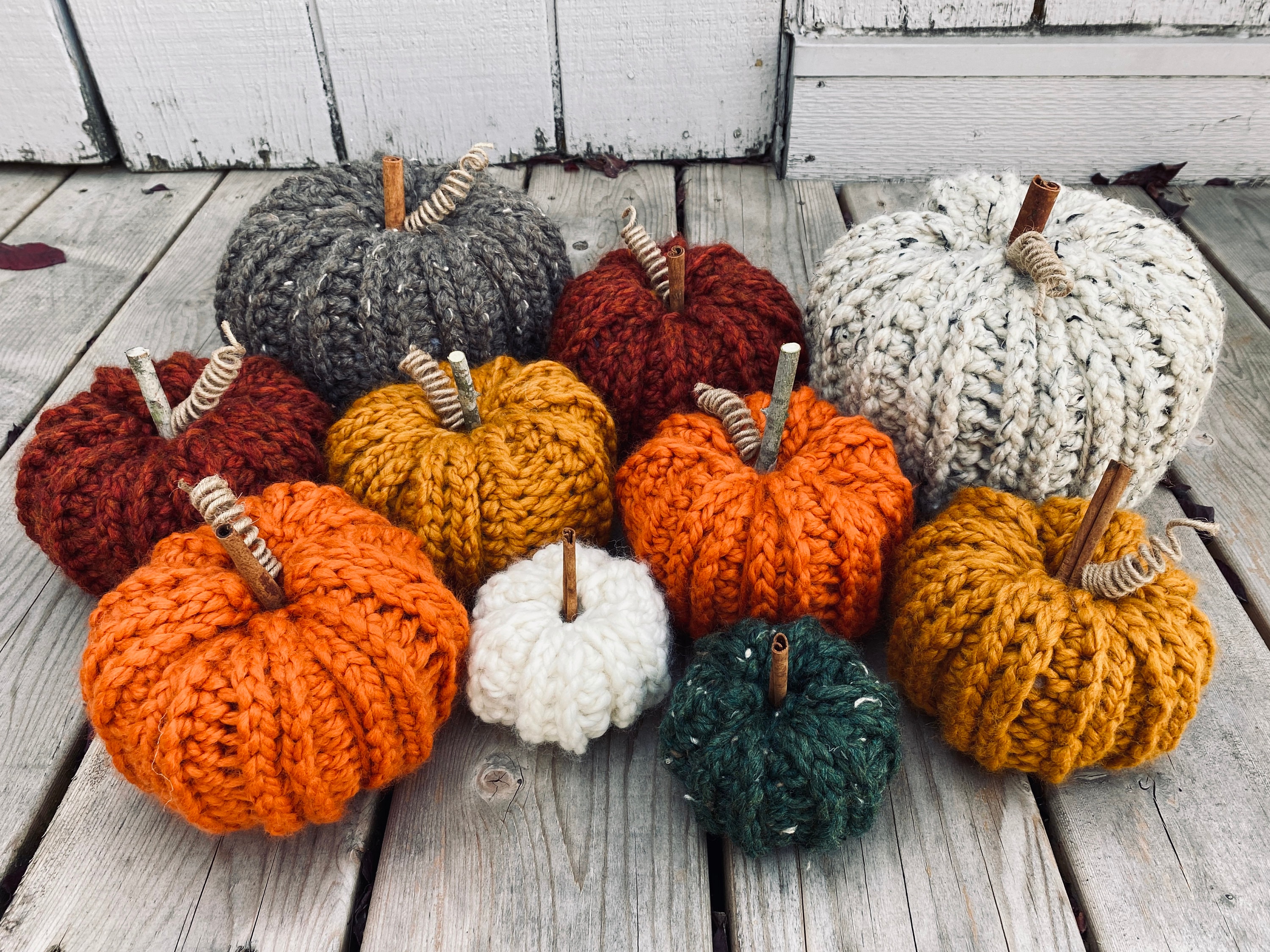 Crochet Rustic Farmhouse Pumpkins - Etsy