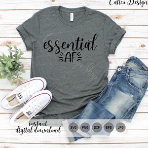 Essential AF - SVG File for Cutting - Svg, Png, Dxf, Eps, Jpg - Etsy