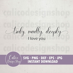 Love You Madly Sign - Etsy