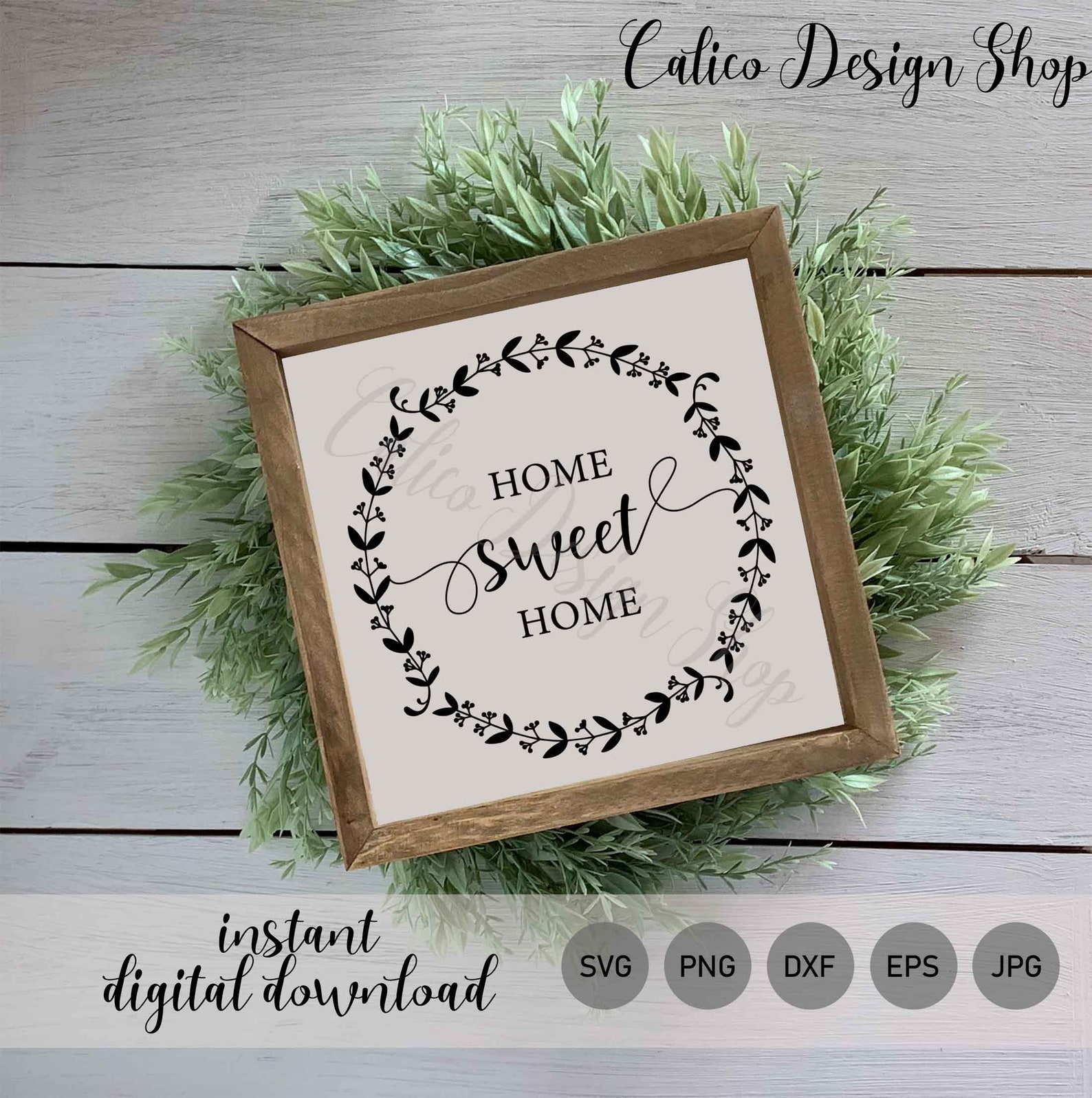 Home Sweet Home SVG File for Cutting Svg, Png, Dxf, Eps, Jpg - Etsy