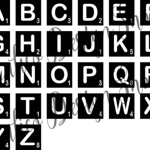 Scrabble Tiles A-Z - Scrabble Tile Bundle - SVG File for Cutting - Svg ...