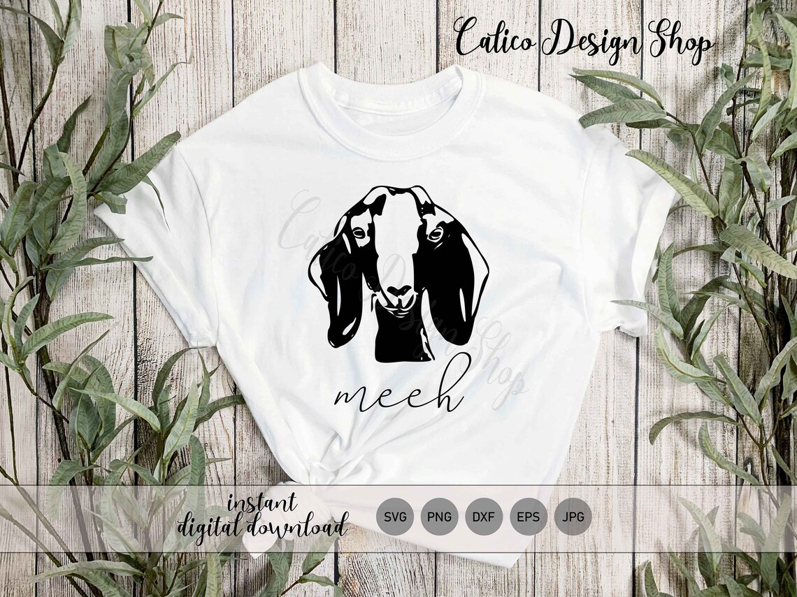 Meeh Goat SVG File for Vinyl or Stencil Sign Png, Dxf, Eps, Jpg for ...