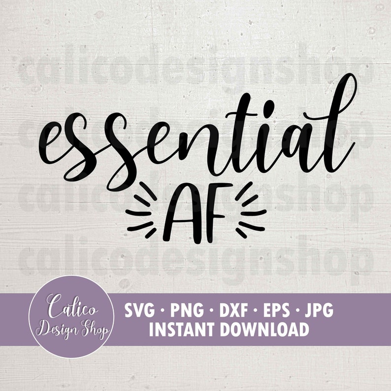 Essential AF Archivo SVG para cortar Svg, Png, Dxf, Eps, Jpg - Etsy México