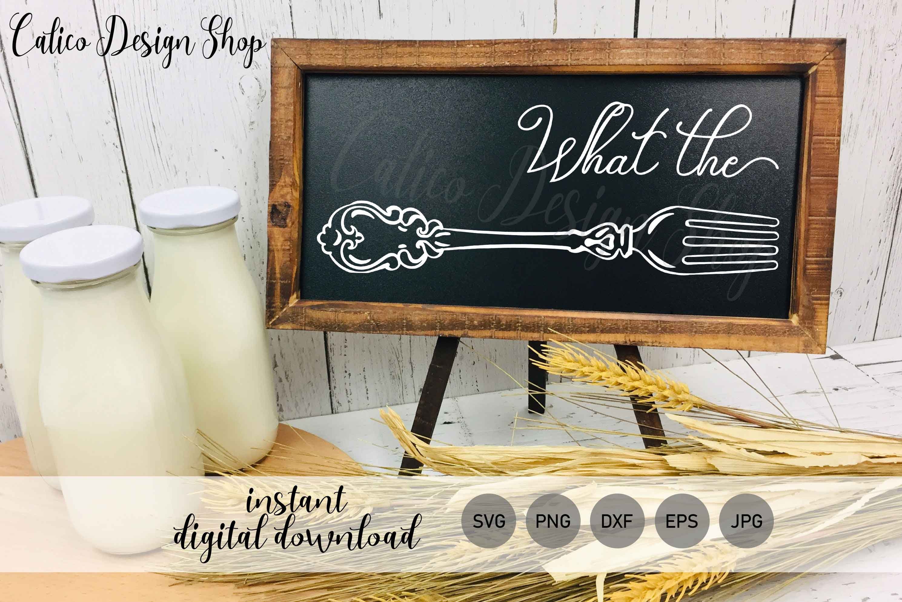 What the Fork - SVG File for Cutting - What the Fork SVG - Farm House ...