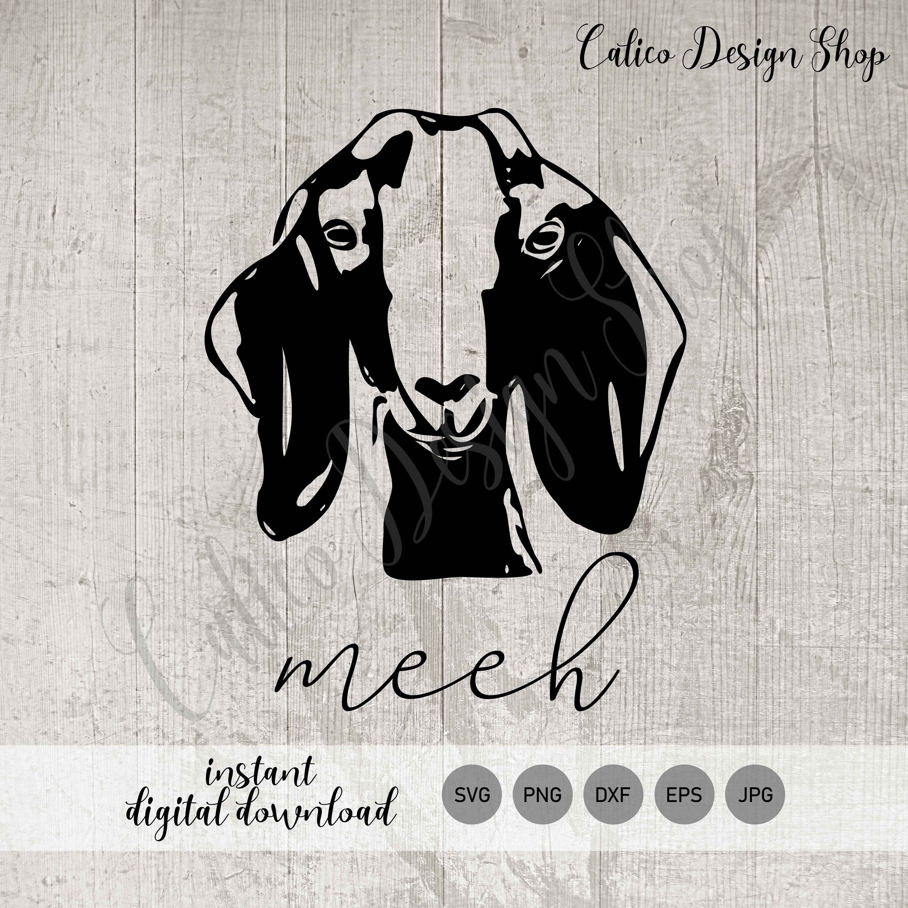 Meeh Goat SVG File for Vinyl or Stencil Sign Png, Dxf, Eps, Jpg for ...