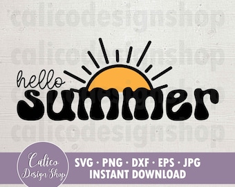 Hello Spring SVG File for Cutting Svg, Png, Dxf, Eps, Jpg Cricut Svg ...