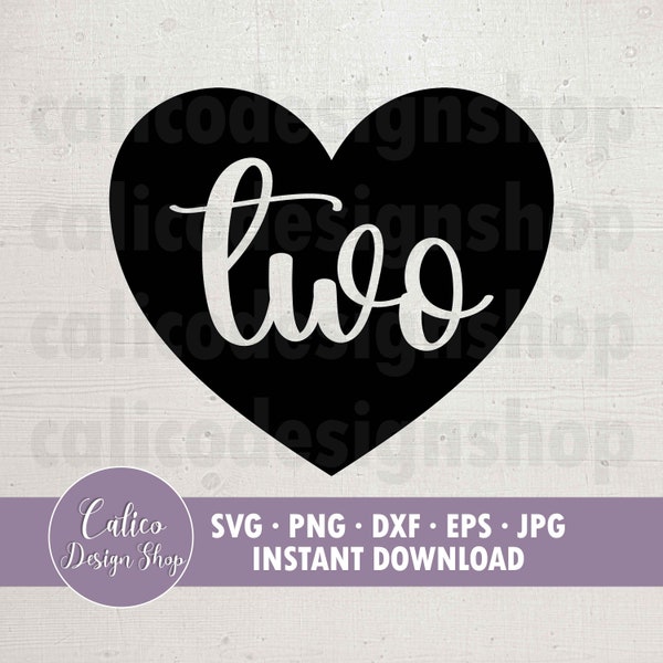 Two Hearts Svg - Etsy
