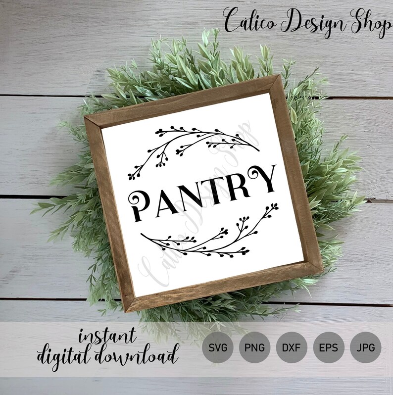 Pantry SVG File for Cutting Svg, Png, Dxf, Eps, Jpg Cricut Svg File ...
