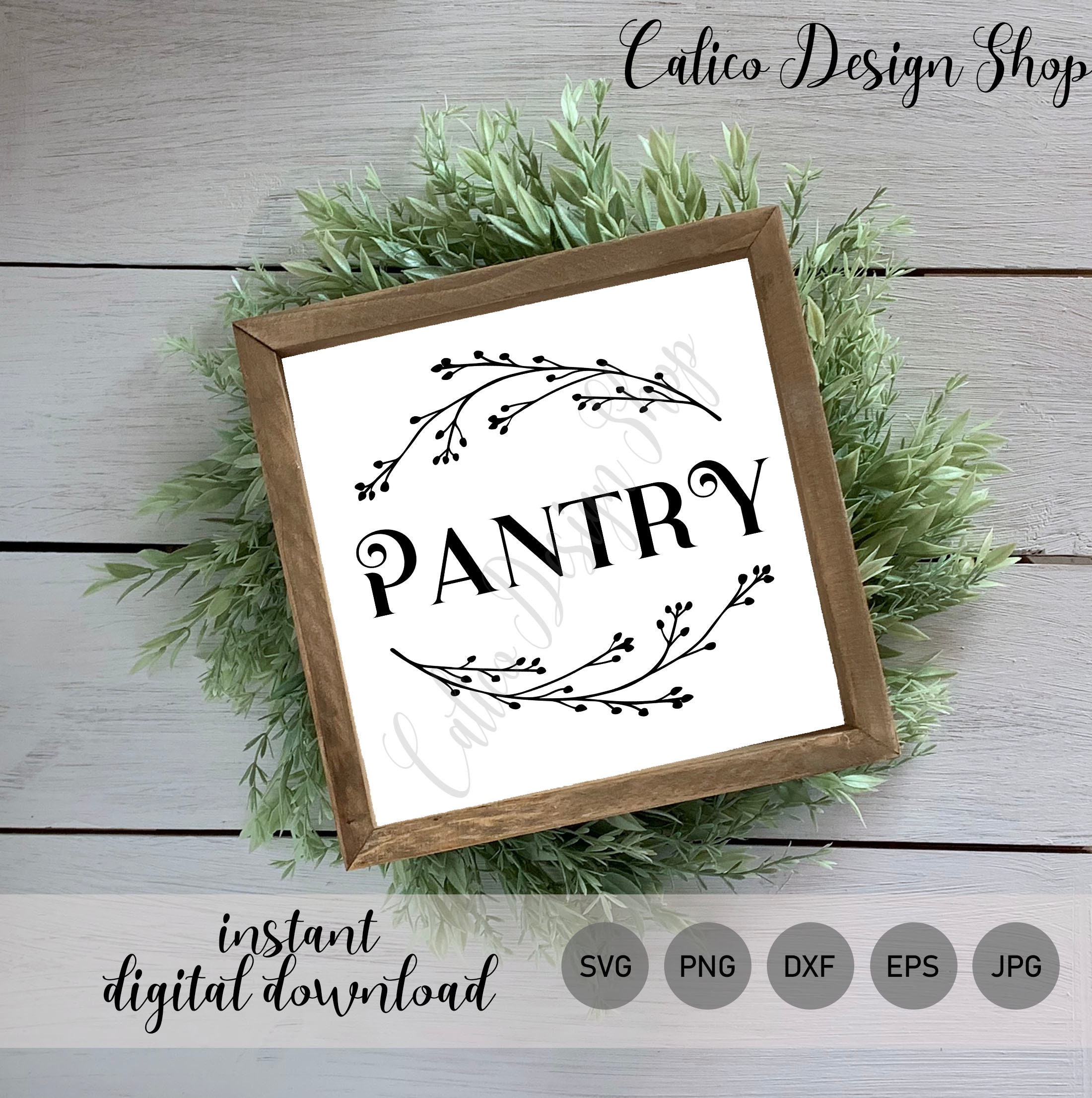 Pantry SVG File for Cutting Svg, Png, Dxf, Eps, Jpg Cricut Svg File ...