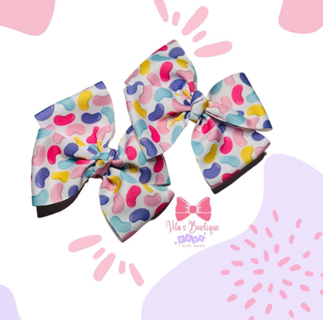 Jelly Beans Bow, Easter Bows Ribbon Hair Bows - Etsy