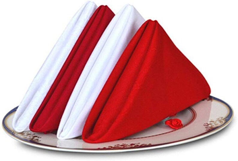 Set of 10 Polyester Table NAPKINS Wedding Baby Shower Boy or - Etsy