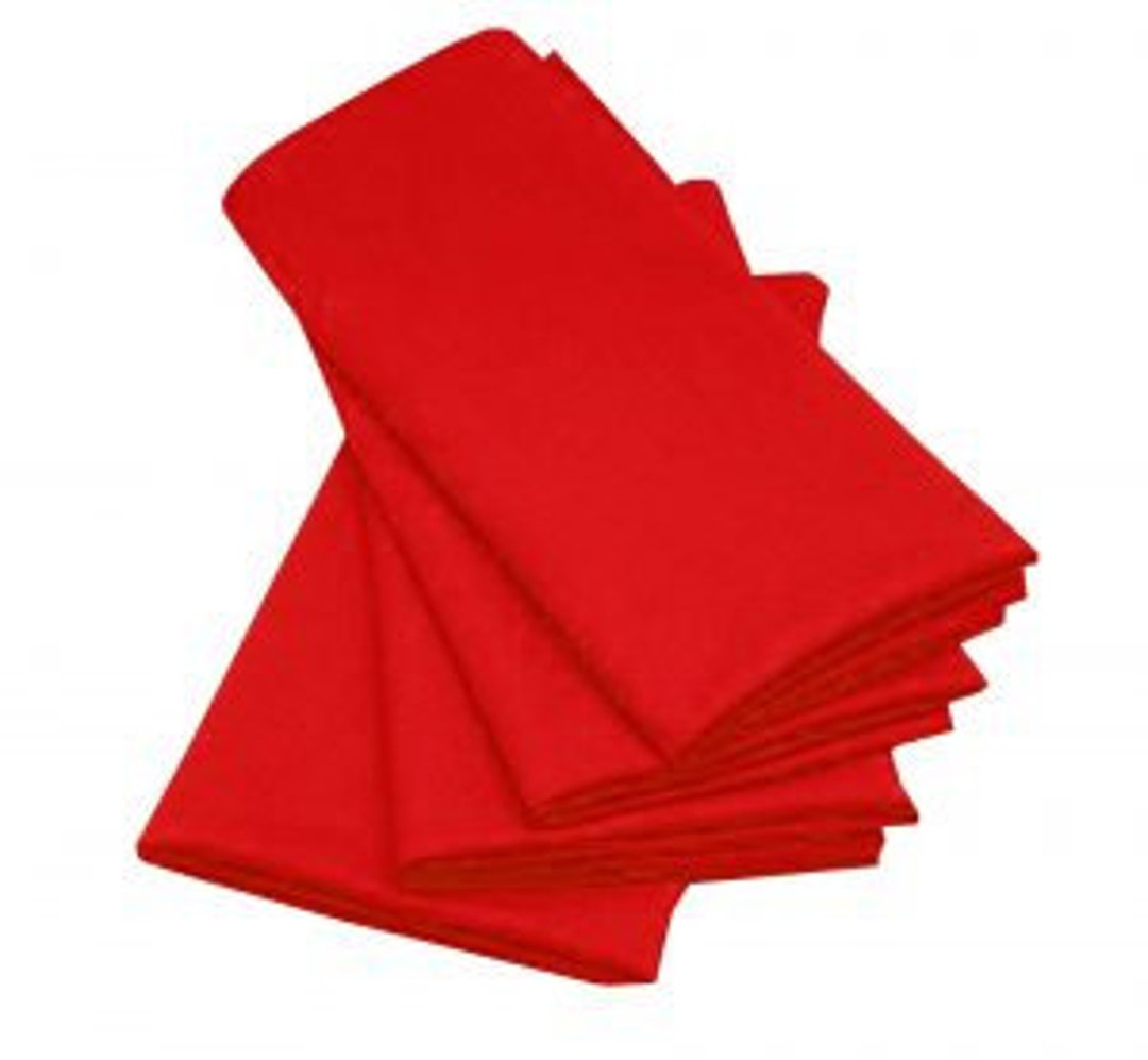 Set of 10 Polyester Table NAPKINS Wedding Baby Shower Boy or Girl Color ...