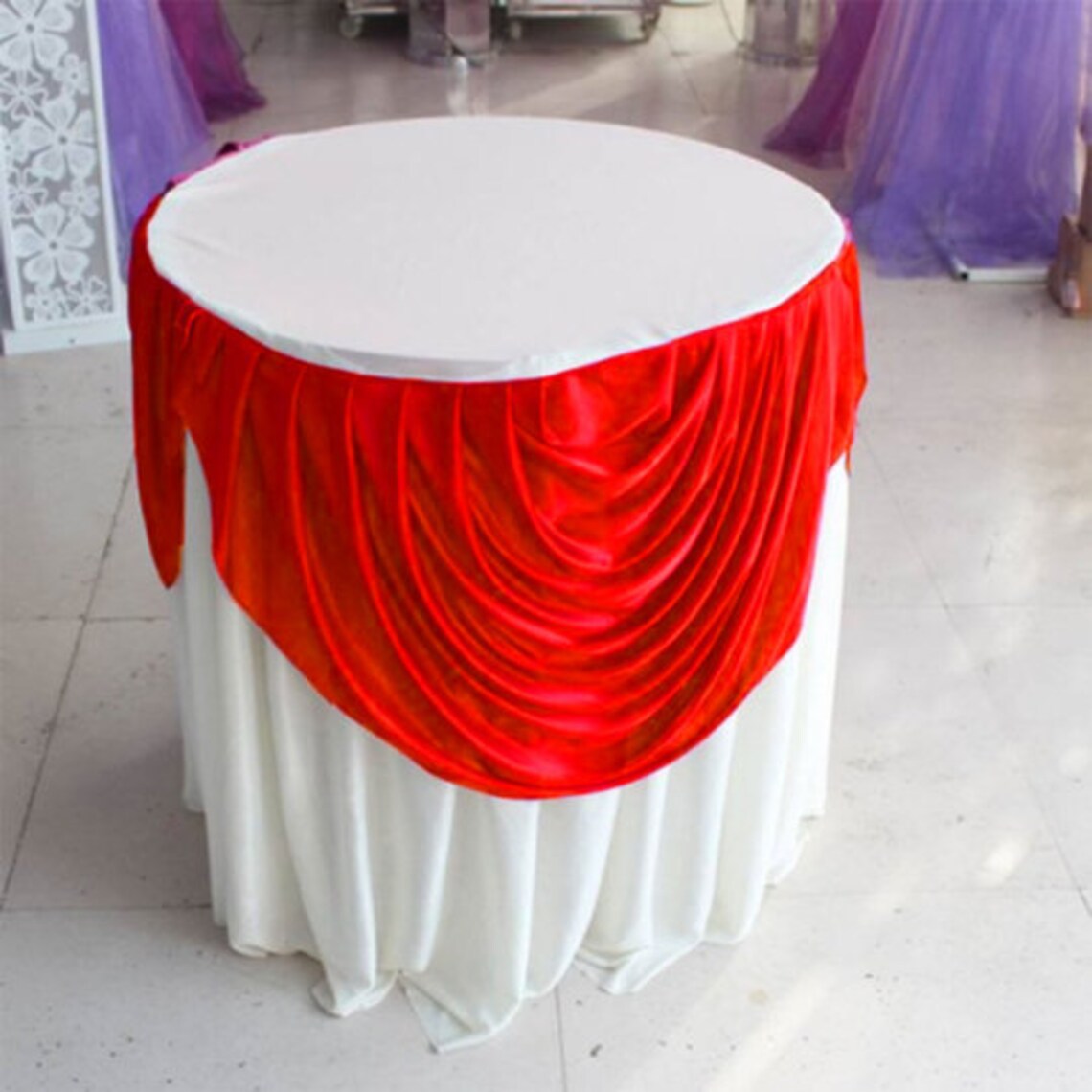 DETACHABLE TOP SWAG Silky Satin Backdrop Party Stage - Etsy