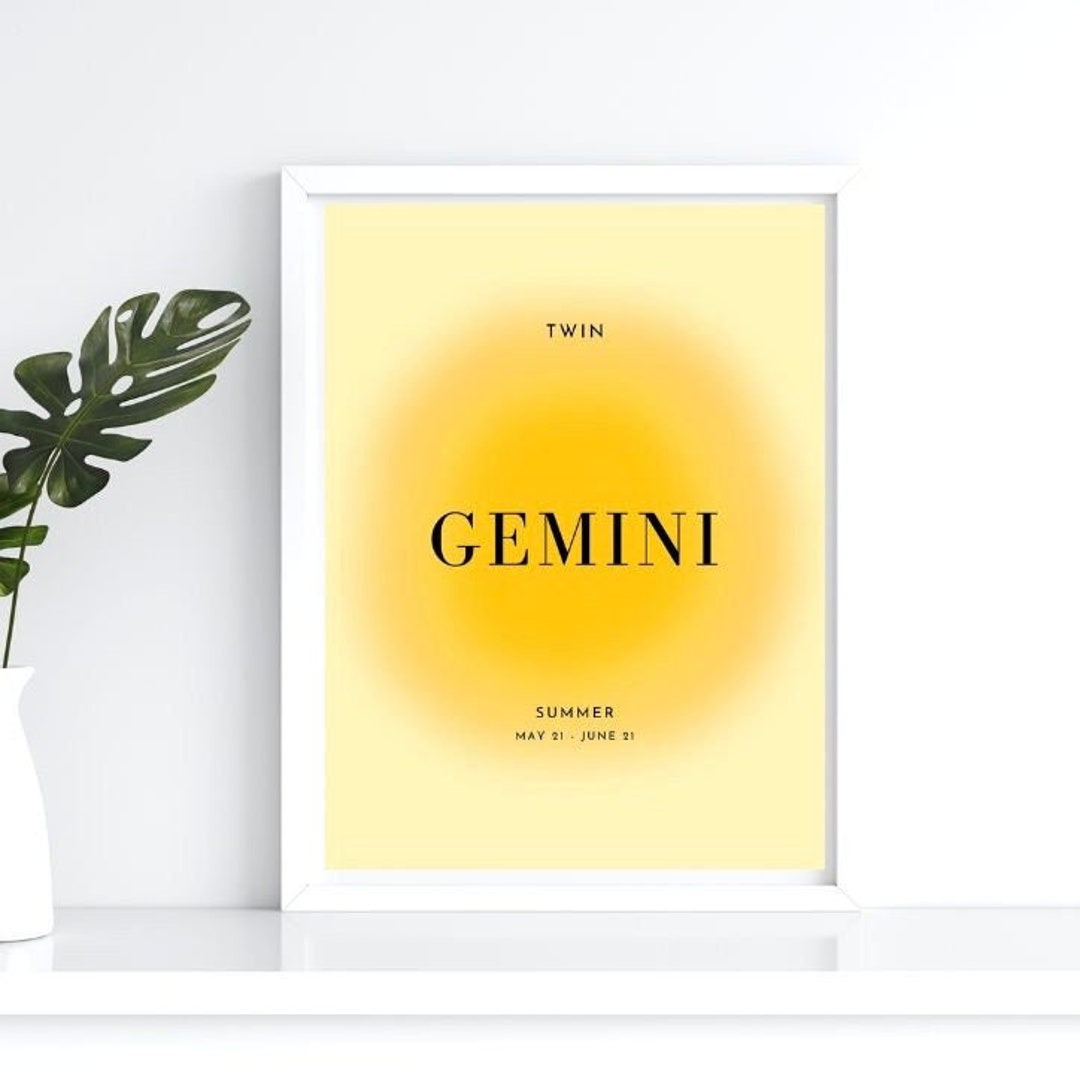 Yellow Aura Gemini Digital Download Poster - Etsy