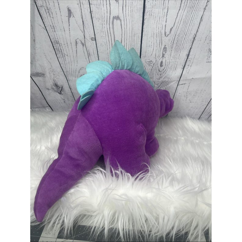 Vintage Applause WILMA Purple Blue Plush Dinosaur 1987 Stegosaurus 16in ...