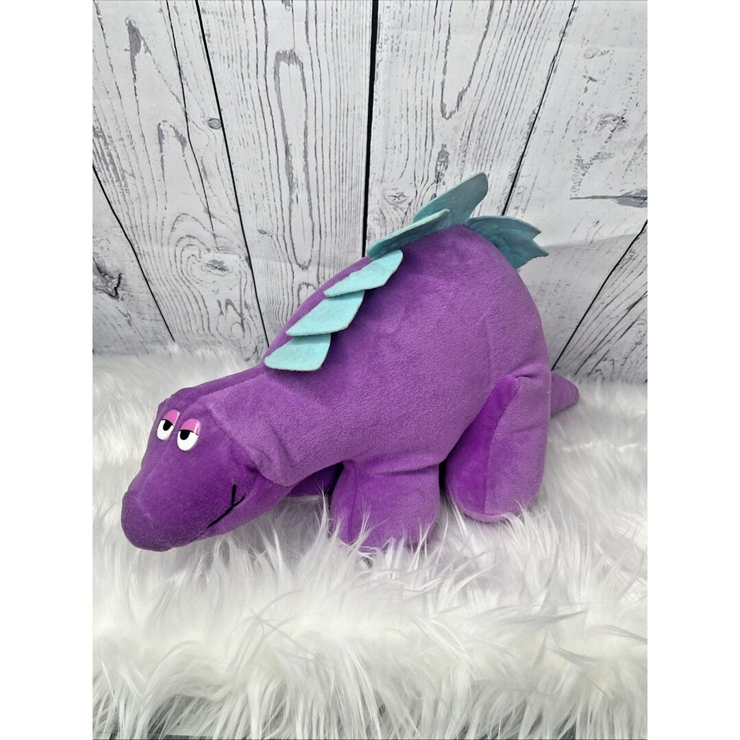 Vintage Applause WILMA Purple Blue Plush Dinosaur 1987 Stegosaurus 16in ...