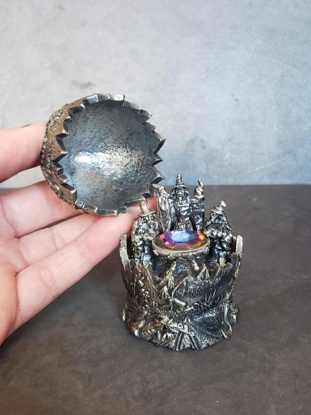 The Wizard Cauldron, the Tudor Mint 1060, Myth and Magic Vintage Pewter ...