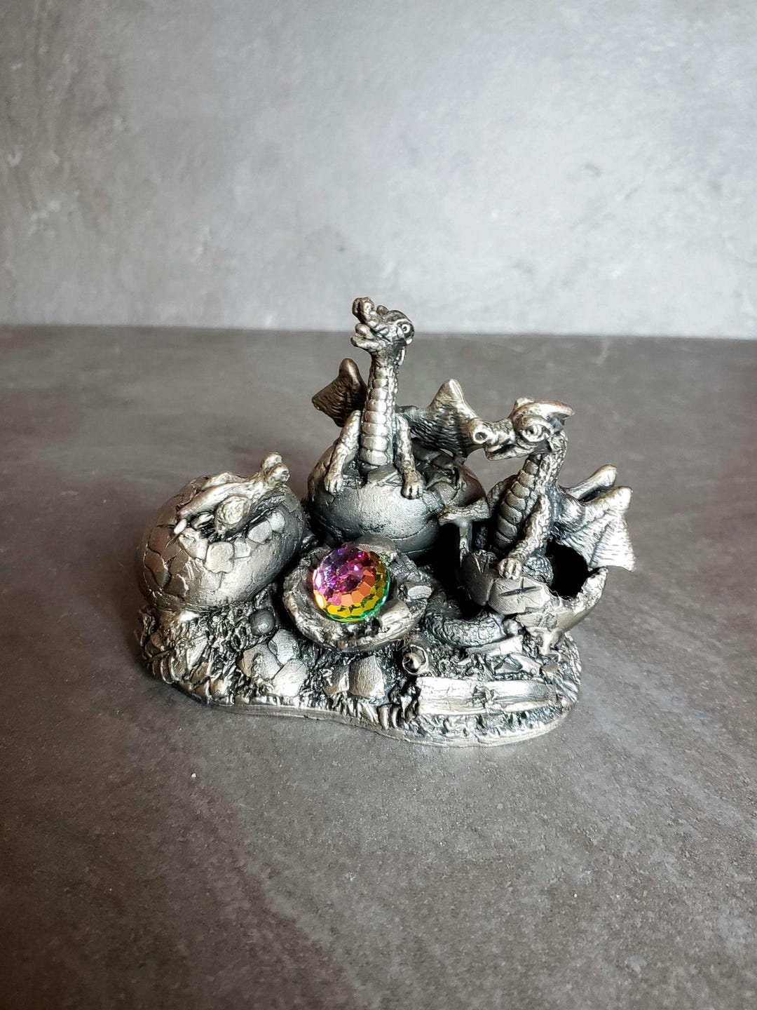 The Hatchlings 3111. Myth and Magic Vintage Pewter Dragons Figurine ...